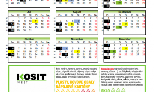 Harmonogram zberu odpadu na rok 2025 | Hontianske Trsťany